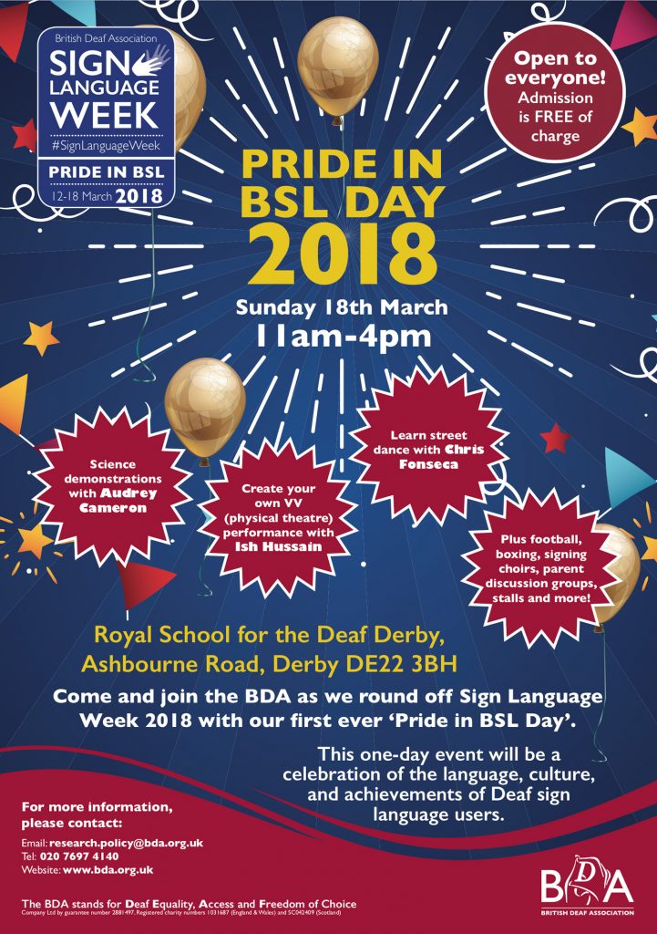Pride in BSL Day 2018 – British Deaf Association